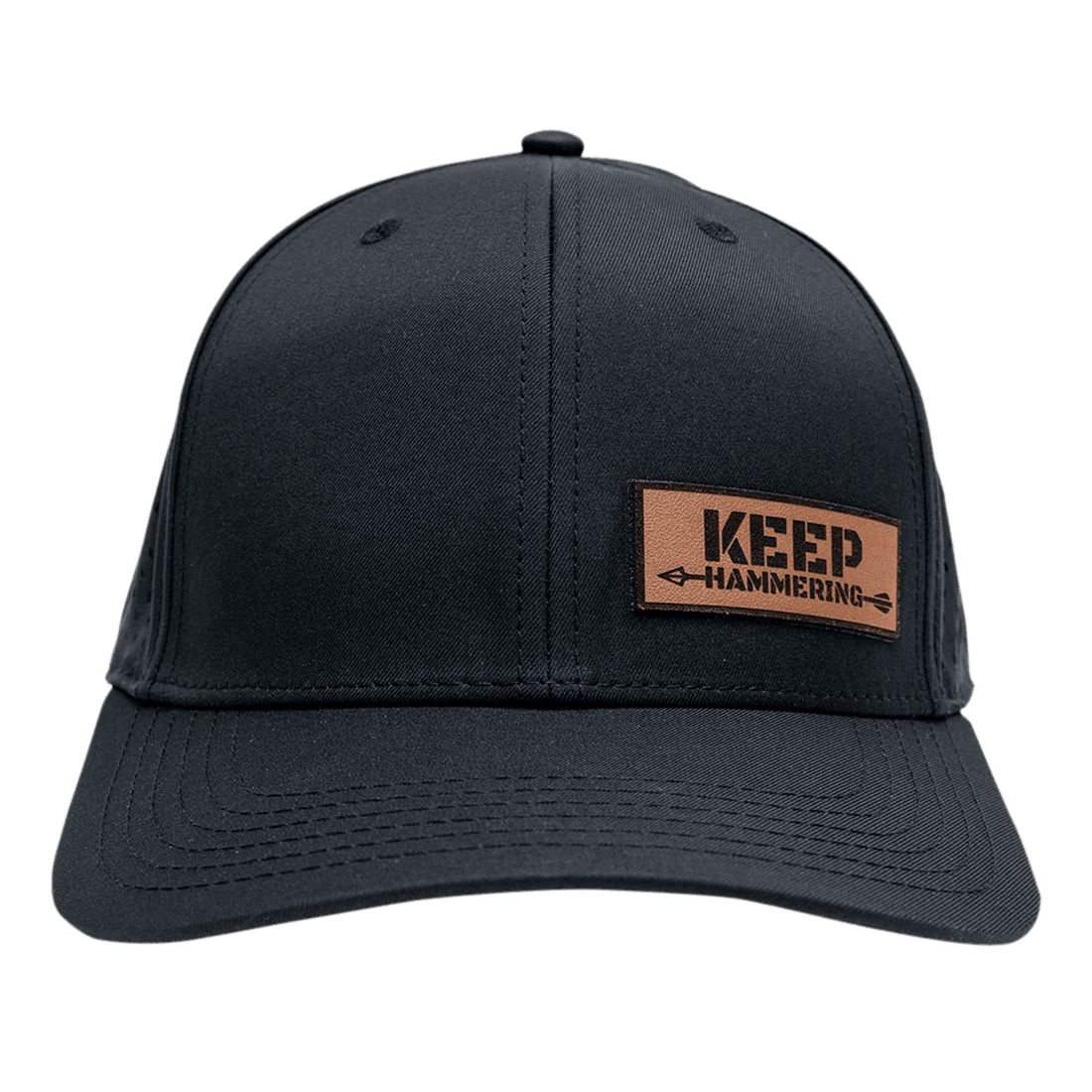Men’s Performance Snapback Hat | Leather Patch | Cam Hanes
